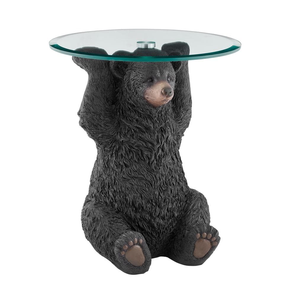 Bear end table with glass top store