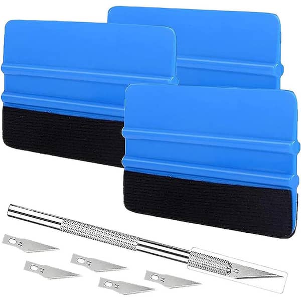 KIWDZFU 4 in. Scratch-Free Squeegee Set for Car Wraps, Decals, Sign ...