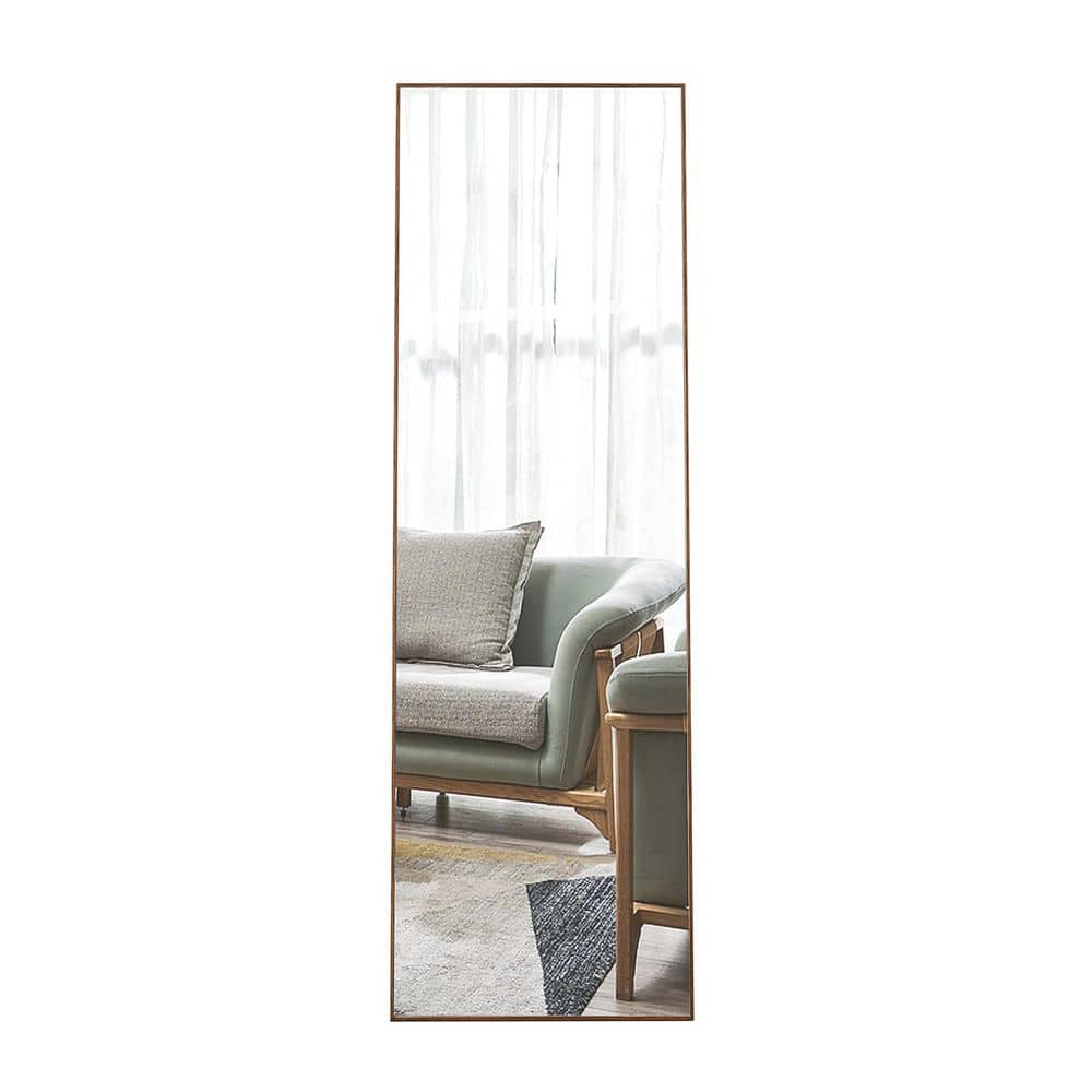 17 in. W x 60 in. H Rectangle Brown Decorative Mirror LH-389 - The Home ...