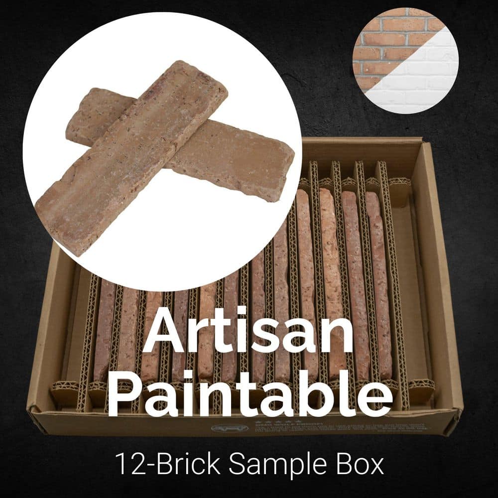 Old Mill Brick Sample Box Artisan Thin Brick 7.625 in. x 2.25 in. x 0.5 ...