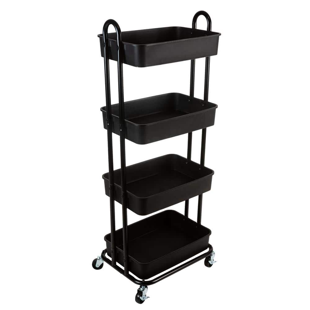 ORGANIZE IT ALL 4 Tier Rolling Multifunctional Storage Cart NH-14234 ...
