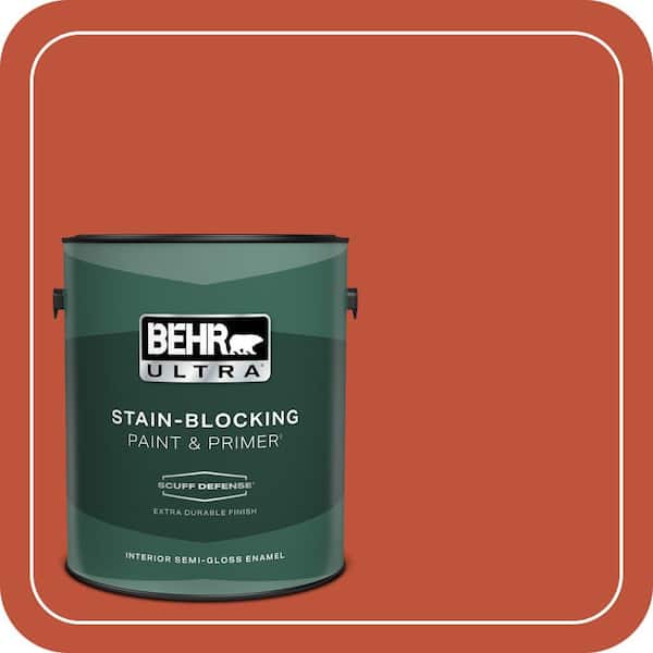 BEHR ULTRA 1 gal. #S-G-200 Glowing Firelight Extra Durable Semi-Gloss ...