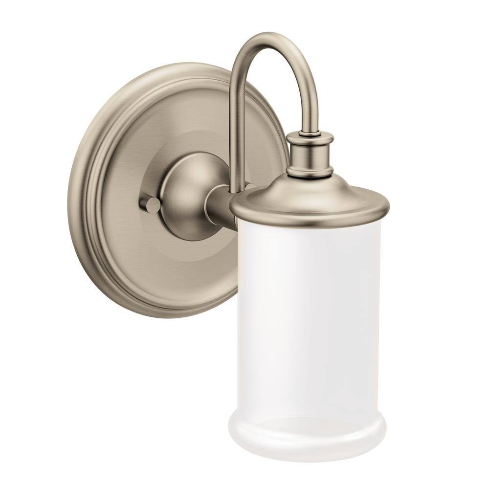 MOEN Belfield 1-Light Brushed Nickel Vanity Light YB6461BN - The Home Depot