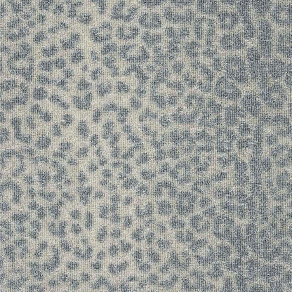 Natural Harmony Safari Waterfall Blue 13.2 ft. 36 oz. Wool Pattern ...