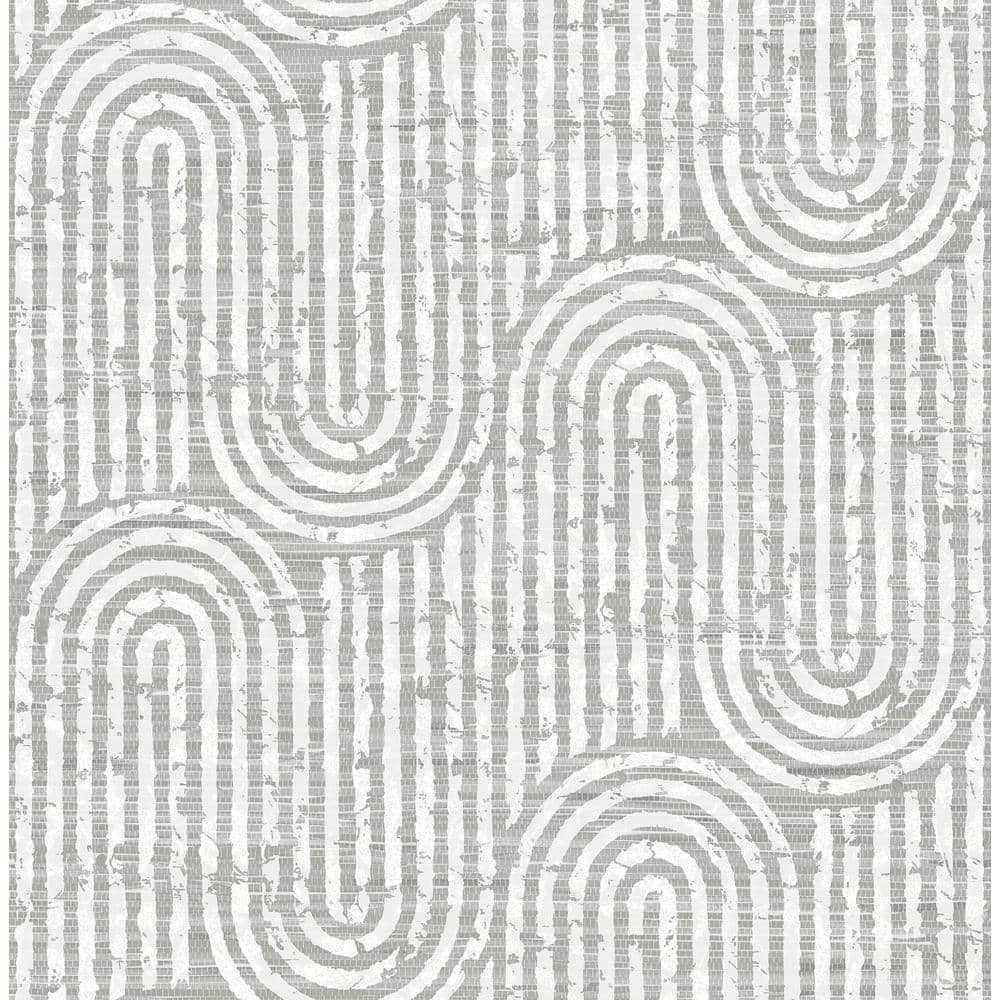 SCOTT LIVING Trippet Grey Zen Waves Wallpaper Sample 4034-26785SAM ...