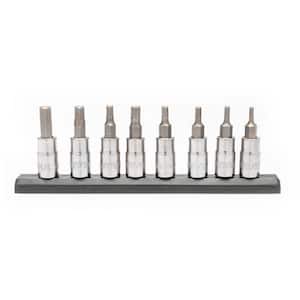 Husky 3/8 in. Drive SAE Hex Bit Socket Set (7-Piece) H3DSAE7PCHBSSR ...