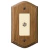 AMERELLE Country 1 Gang Coax Wood Wall Plate - Medium Oak 701CX - The ...