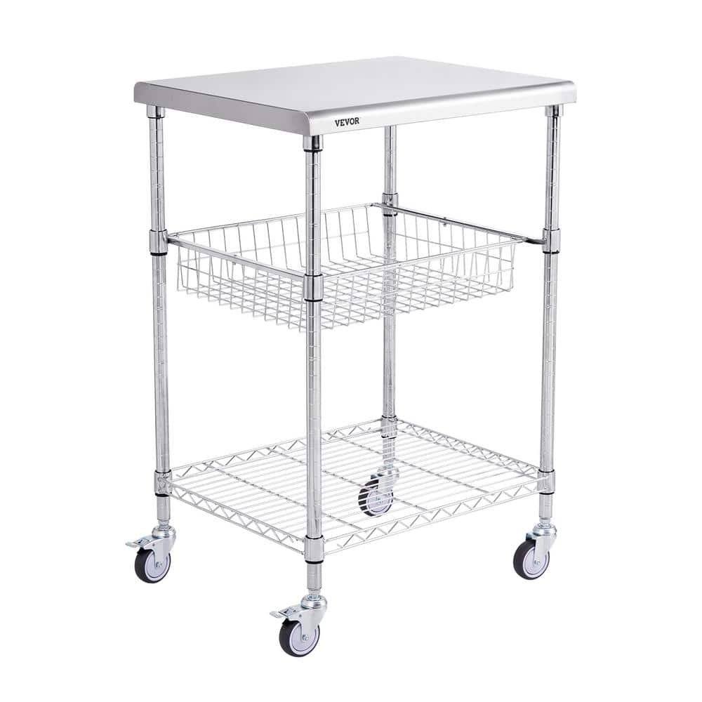 Have a question about VEVOR 3-Tier Utility Cart Rolling Cart Silver ...