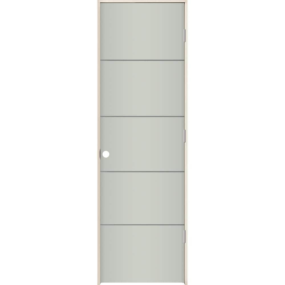 JELD-WEN 24 in. x 80 in. Left-Hand Hollow Core Fog Composite Single ...