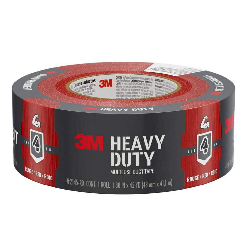 3M 1.88 in. x 45 yds. Red Duct Tape (1Roll) 2145-RD-12C - The Home Depot