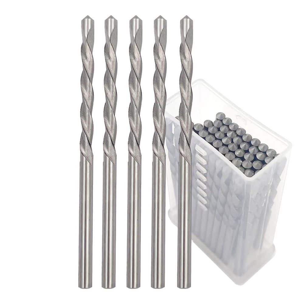 50 Pieces 1/8 in. Guide Point Cutting Bits HSS65 Drill Bits for Drywall ...