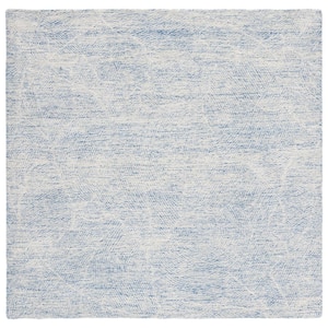 SAFAVIEH Metro Blue/Ivory 6 ft. x 9 ft. Solid Color Abstract Area Rug ...