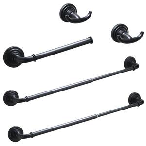 4-Piece Bath Hardware Set with Towel Bar/RackToilet Paper Holder ...