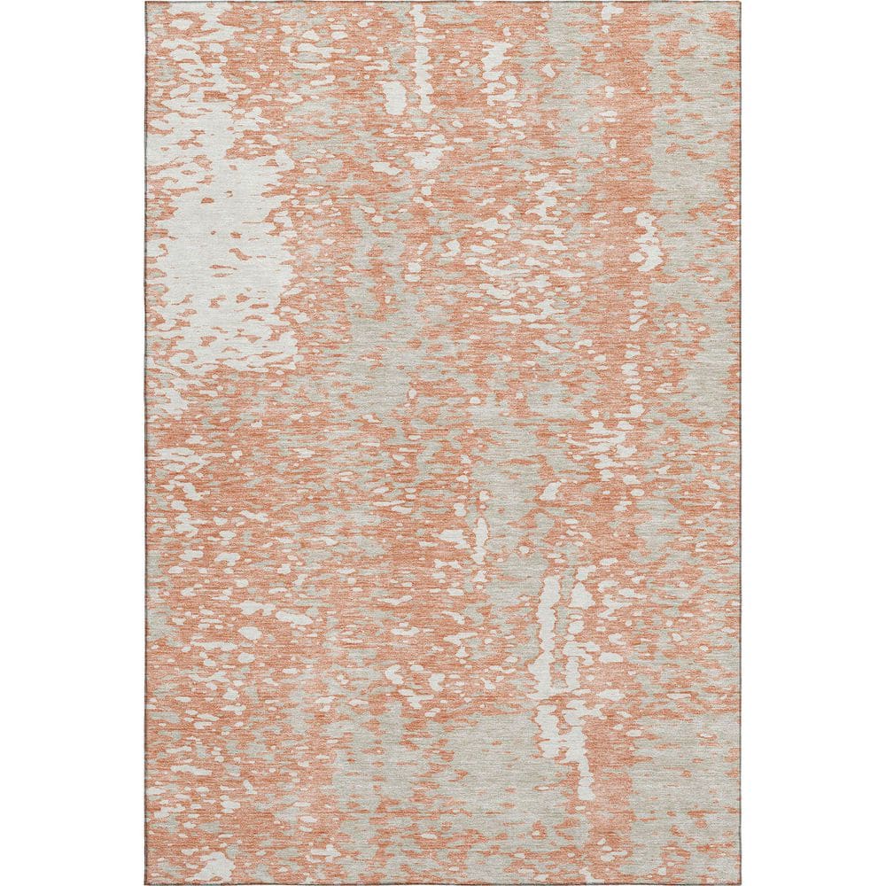 Addison Rugs Mayfield Premium Machine Washable Abstract AMF949 Coral 8 ...