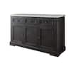 Acme Furniture Nolan White Marble and Salvage Dark Oak Buffet with ...