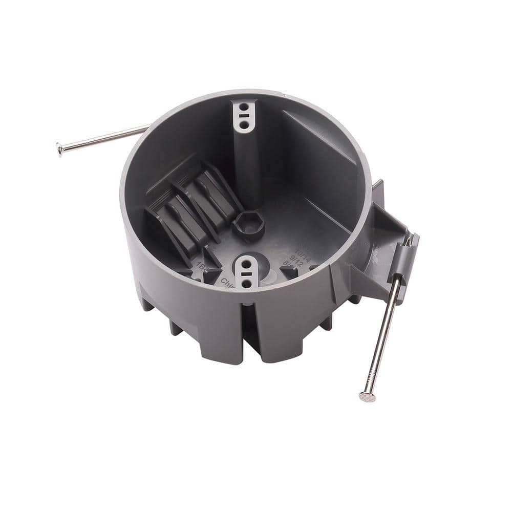 ENERGETIC LIGHTING Round Ceiling Box, Captive Nail and Bracket Mounting ...