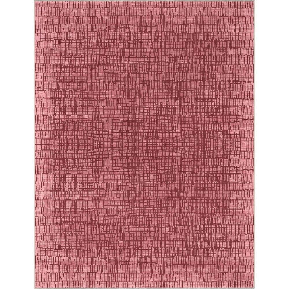 Well Woven Red 9 ft. 10 in. x 13 ft. Abstract Nightscape Modern ...