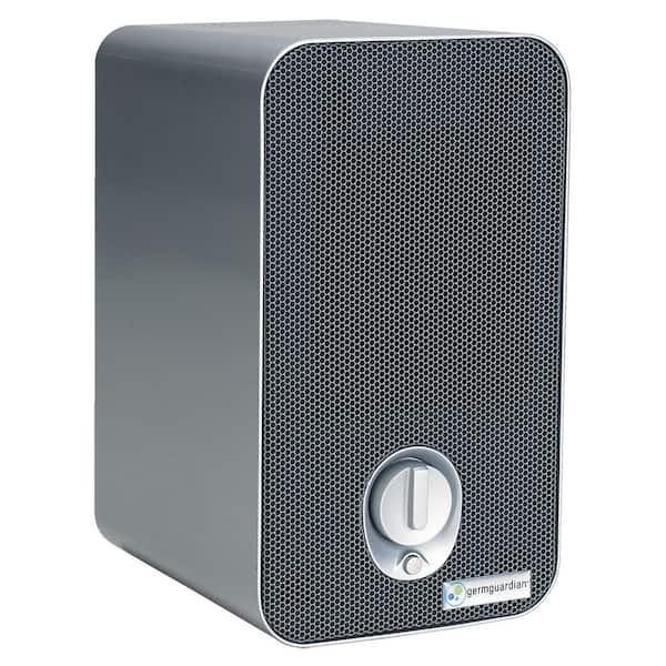 GermGuardian 4 in 1 Tabletop Air Purifier with HEPA filter UV Sanitizer for Small Rooms Grey AC4100 The Home Depot