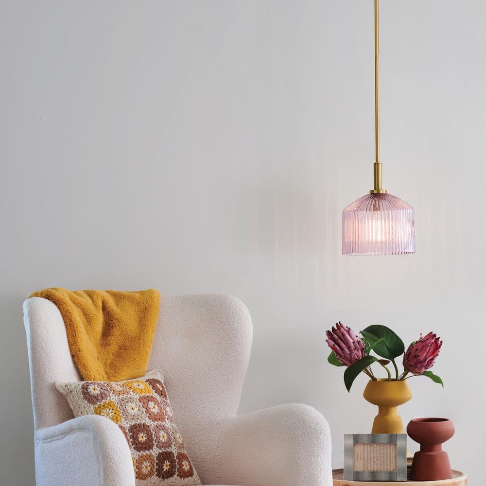 LARK Lisette 1-Light Lacquered Brass Pendant Light 83727LCB-RO - The ...