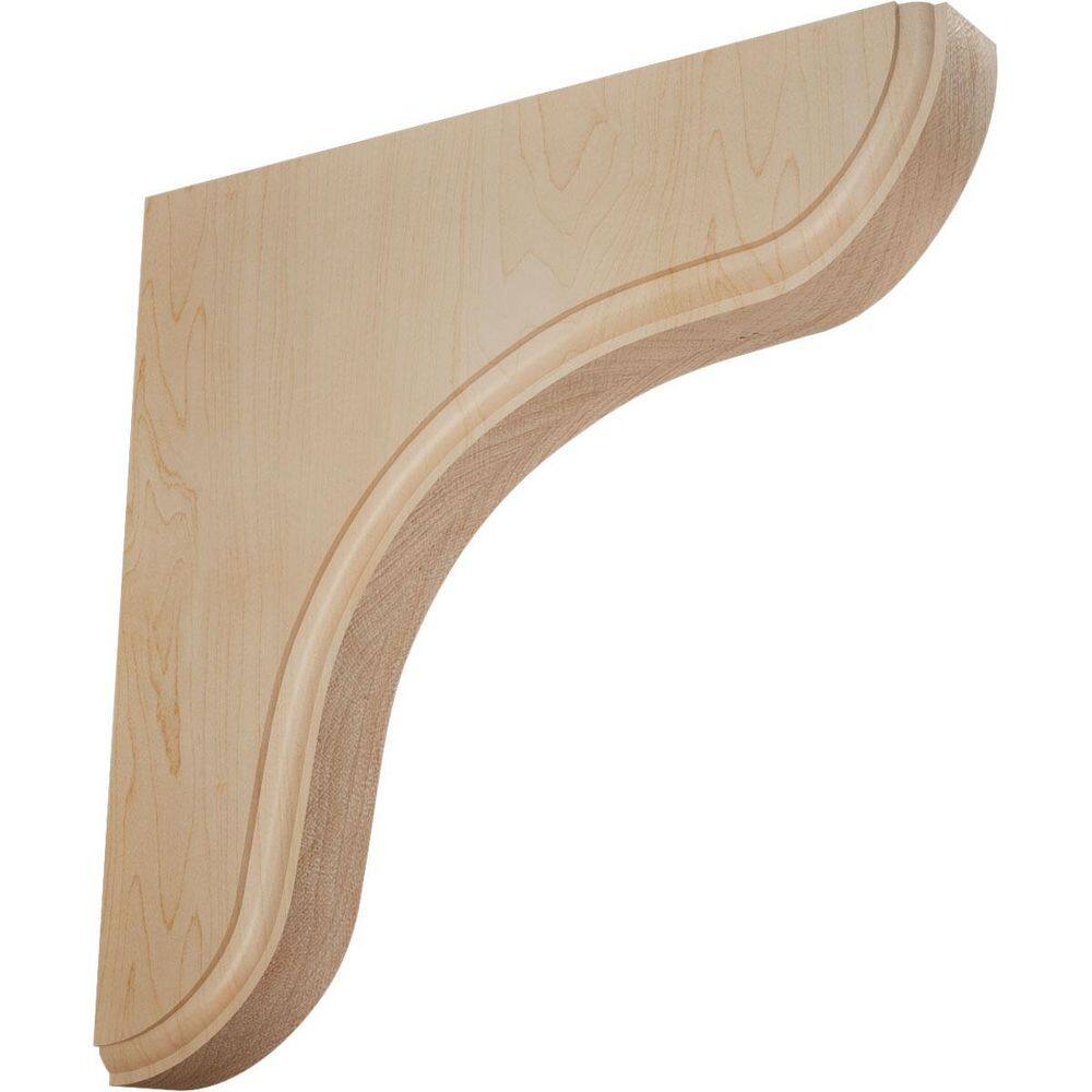 Ekena Millwork 1-3/4 in. x 10-1/2 in. x 10-1/2 in. Maple Eaton Wood ...