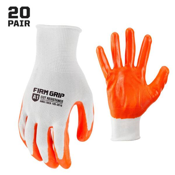 FIRM GRIP Large Nitrile Coated Work Gloves (20-Pair) 34299 - The Home Depot
