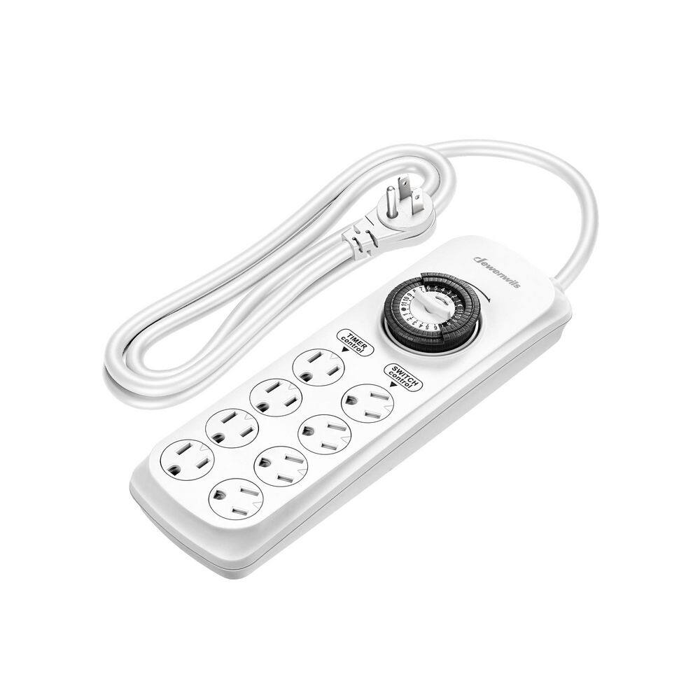 DEWENWILS Mechanical Indoor Timer Power Strip with 8-Outlets, Countdown ...