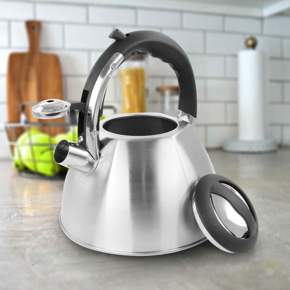 Mr. Coffee 3-Quart 12-Cup Stainless Steel Whistling Tea Kettle ...