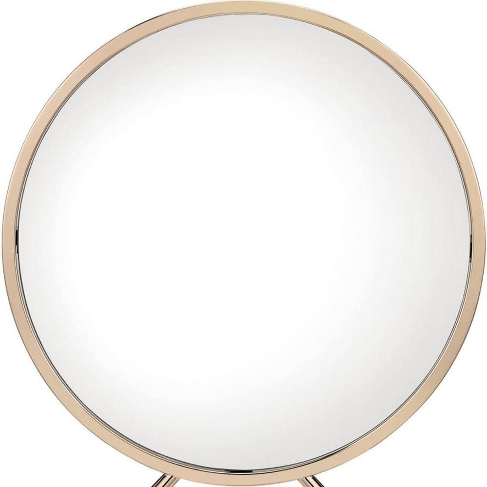 HomeRoots 16 in. W x 16 in. H Metal Gold Vanity Mirror 2000485929 - The ...