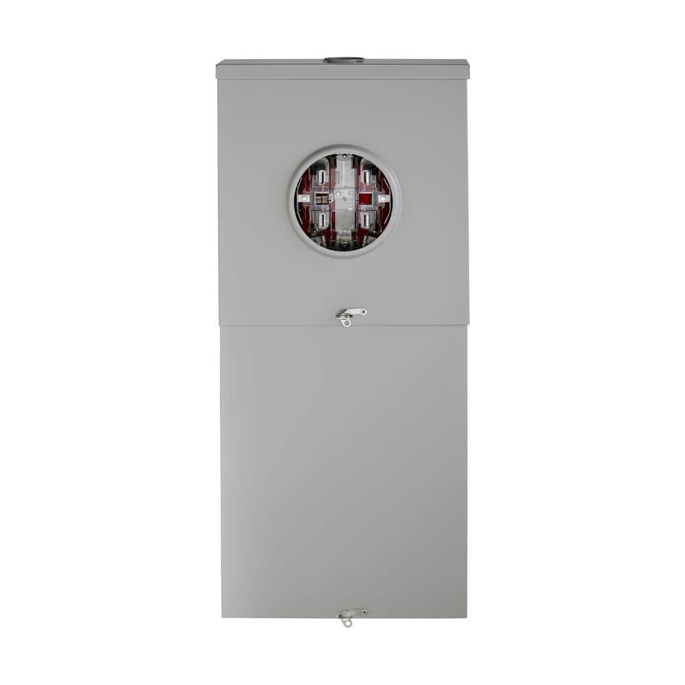 Leviton 200 Amp Outdoor Meter Main Combo, 8 Spaces, Ringless with Lever ...