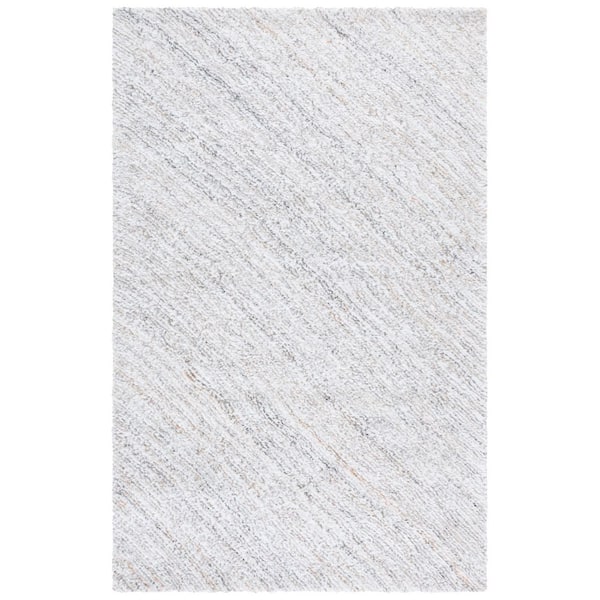 SAFAVIEH Glory Shag 4 ft. x 6 ft. Ivory/Beige Abstract Wavy Area Rug ...