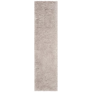 SAFAVIEH Flokati Charcoal 5 ft. x 8 ft. Solid Area Rug FLK950H-5 - The ...