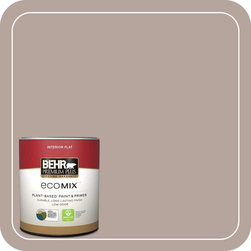 BEHR PREMIUM PLUS 1 qt. #BNC-12 Mauvelous Flat EcoMix Plant-Based ...