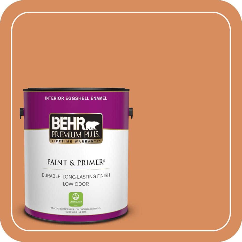 BEHR PREMIUM PLUS 1 gal. #M220-6A Blazing Autumn Eggshell Enamel Low ...