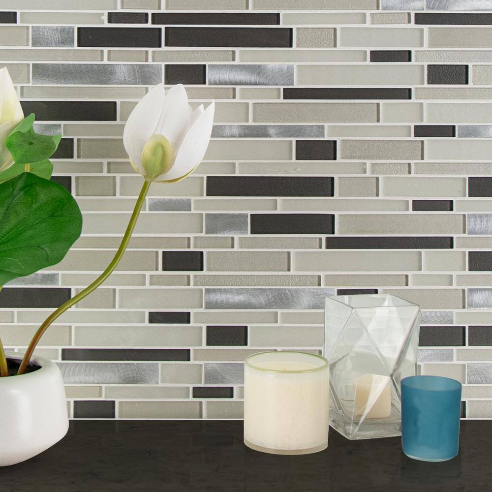 Reviews for MSI Urbanka Interlocking 12 in. x 12.5 in. Glass/Metal Mesh ...