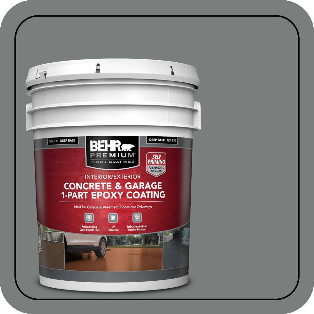 BEHR PREMIUM 5 gal. #PPU25-18 Shutter Gray Self-Priming 1-Part Epoxy ...