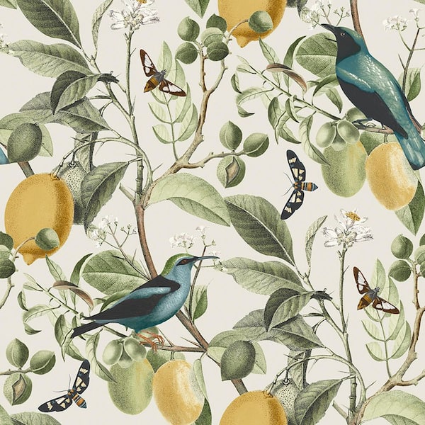 Fruit Tree Spring Neutrals Wallpaper 128833 - The Home Depot