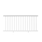 NewTechWood Allure 96 in. x 42 in. White Aluminum Preassembled Railing ...