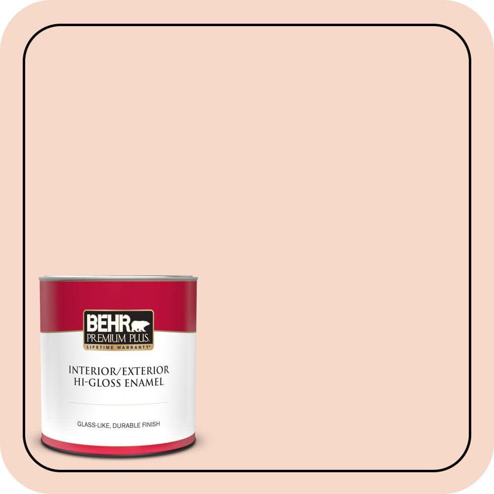 BEHR PREMIUM PLUS 1 qt. #M200-1 Peach Sachet Hi-Gloss Enamel Interior ...