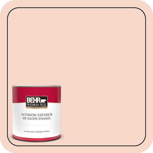 BEHR PREMIUM PLUS 1 qt. #M200-1 Peach Sachet Hi-Gloss Enamel Interior ...