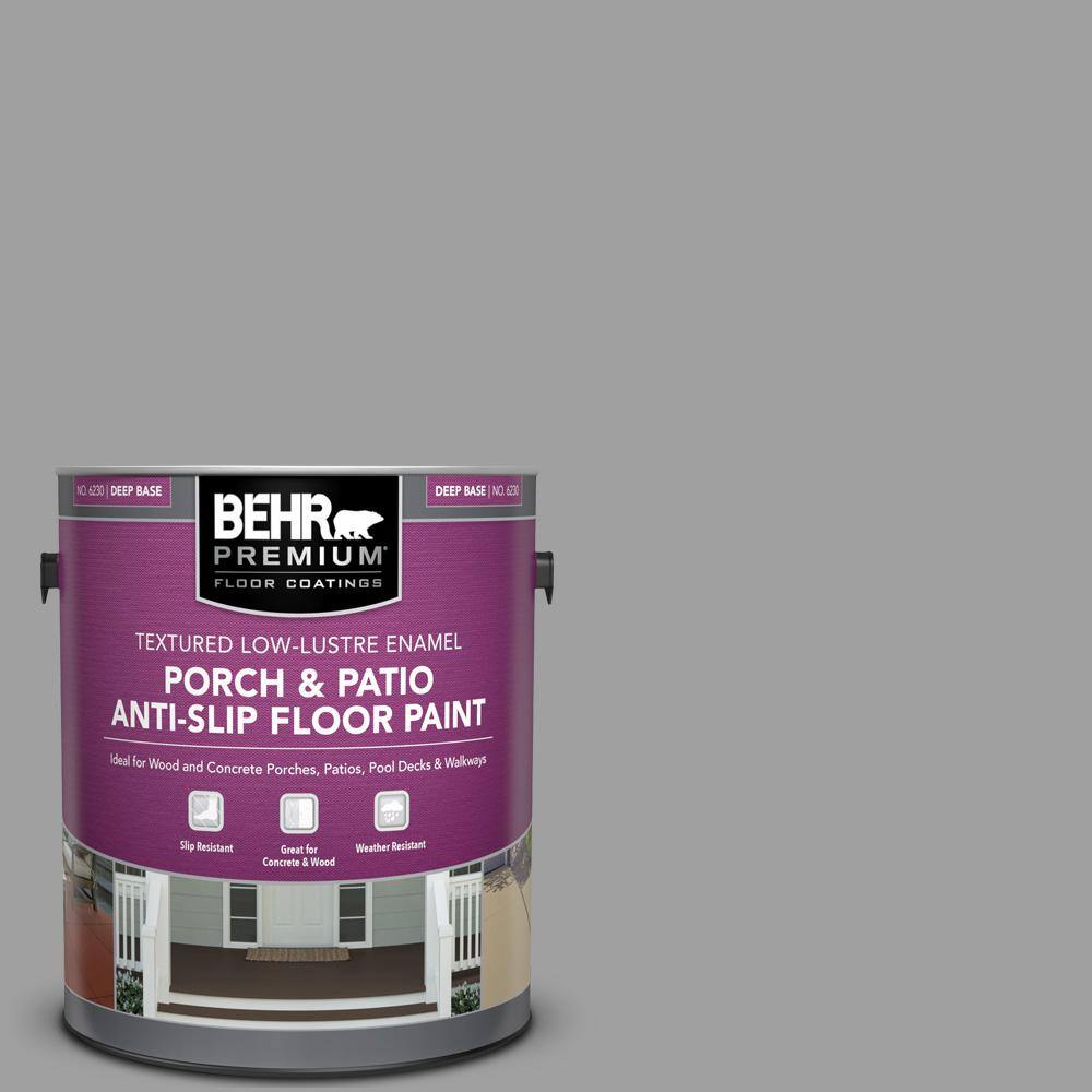 BEHR PREMIUM 1 gal. #PPU26-06 Elemental Gray Textured Low-Lustre Enamel ...