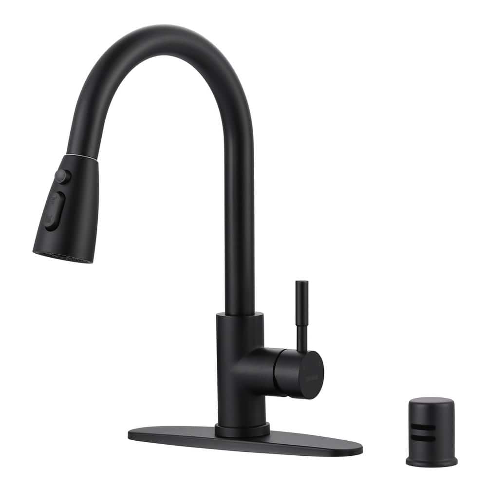 WOWOW Single Handle Pull Down Sprayer Kitchen Faucet with Dishwasher ...