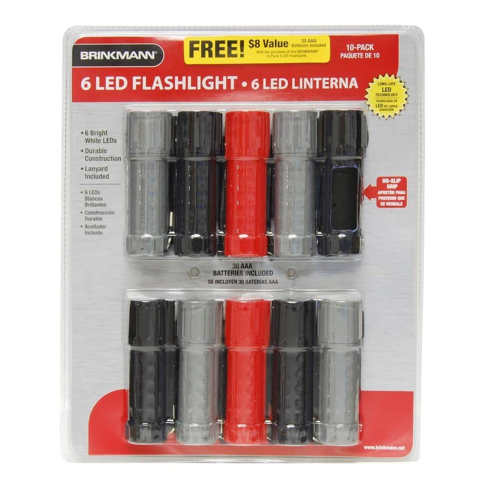 Brinkmann AAA-Cell Battery LED Flashlights 10-Pack 809-9010-S - The ...