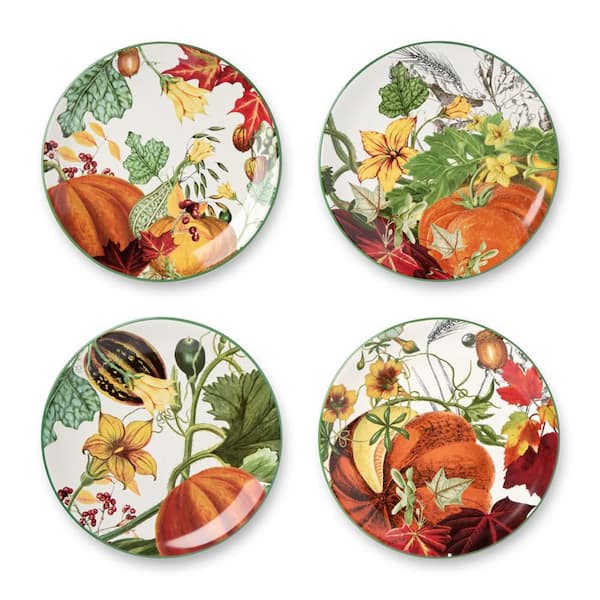 Certified International Harvest Fields Multicolored Salad Plates 9 in ...