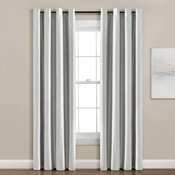 HomeBoutique Insulated Grommet 100% 52 in. W x 84 in. L Blackout Faux ...