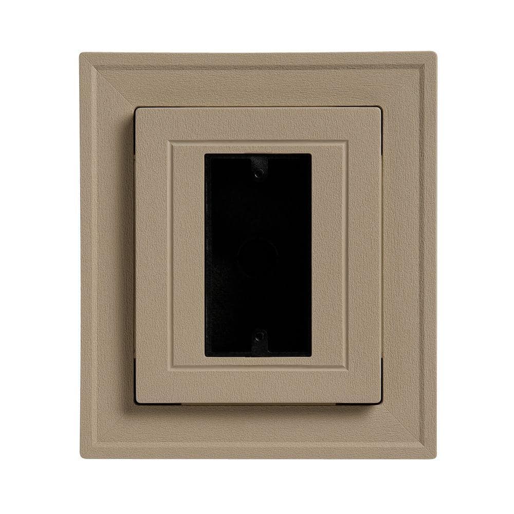 Ply Gem 8.5 in. x 7.5 in. Khaki Electrical Mounting Block EBLCKHN4H ...