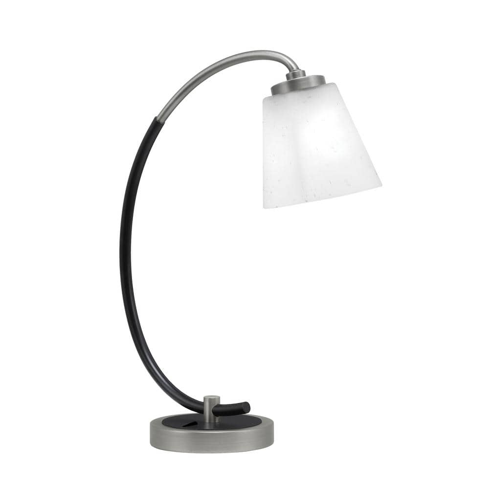 Delgado 18.25 in. Graphite and Matte Black Desk Lamp, Piano Desk Lamp ...
