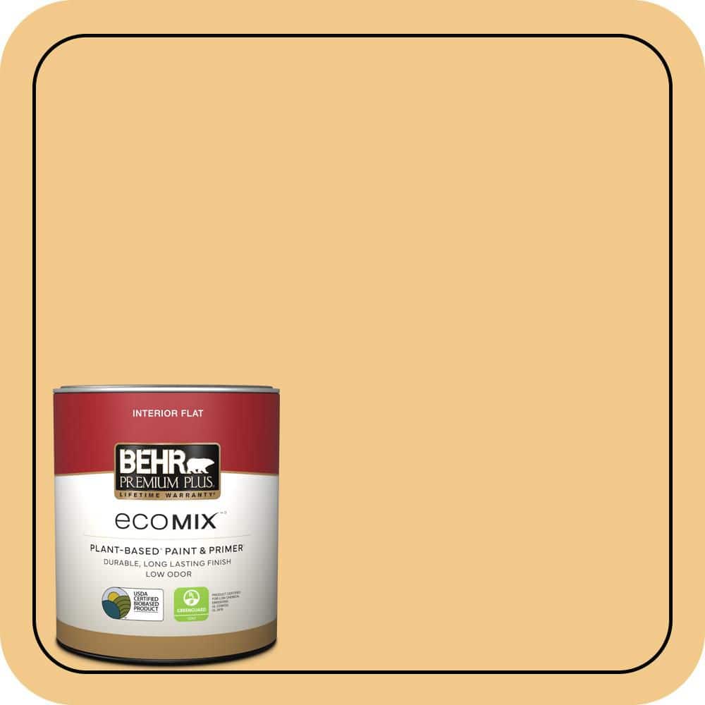 BEHR PREMIUM PLUS 1 qt. Home Decorators #HDC-CL-16 Beacon Yellow Flat ...