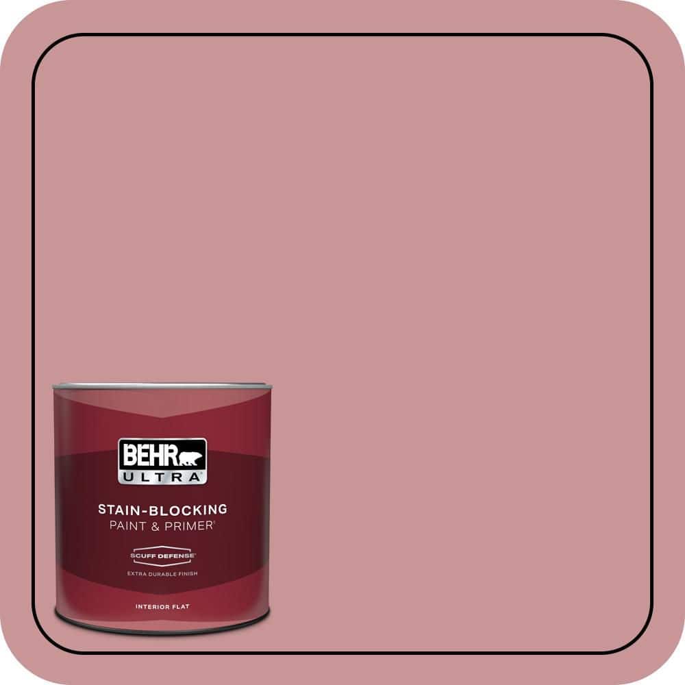 BEHR ULTRA 1 qt. #S140-4A Dusty Rose Extra Durable Flat Interior Paint ...