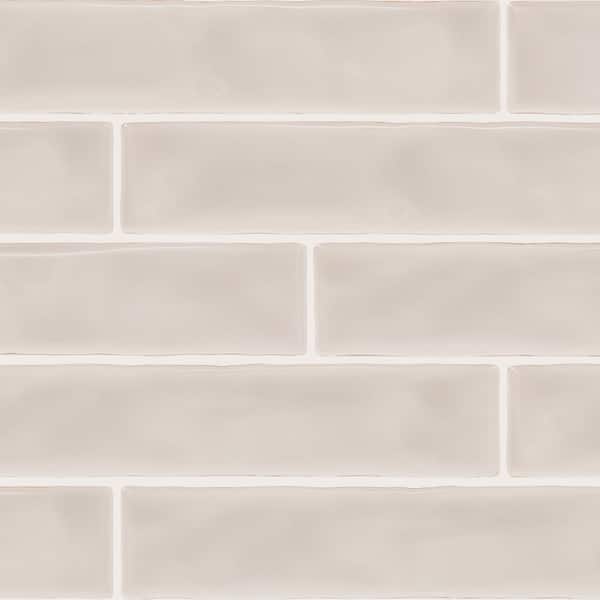 Artistic Reflections Mist 2 in. x 5 in. Glazed Ceramic Undulated Wall ...