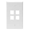 Leviton Brown 1-Gang Audio/Video Wall Plate (1-Pack) 41080-4BP - The ...